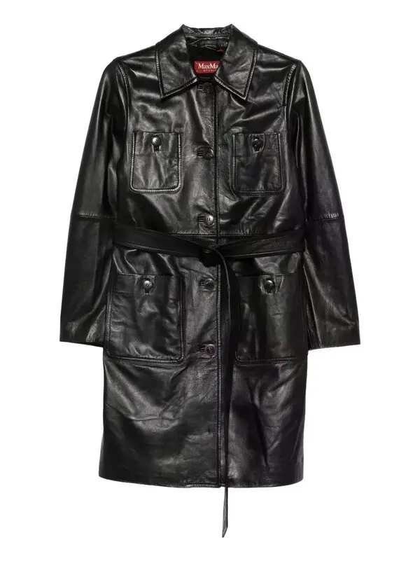 Max Mara Belted Coat - Black