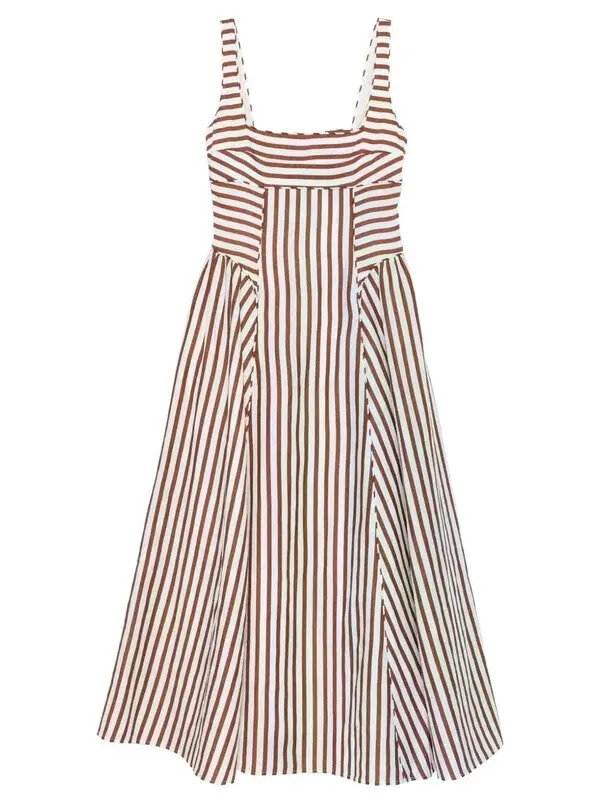 Cult Gaia Carla Striped Midi Dress - White