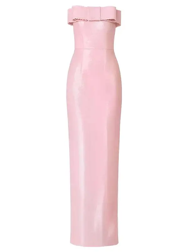 THE NEW ARRIVALS ILKYAZ OZEL Sisu Sequin-embellished Maxi Dress - Pink