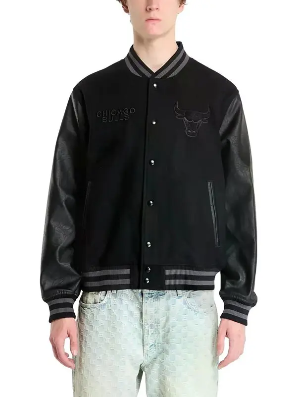 New Era X Nba Chicago Bulls Bomber Jacket - Black