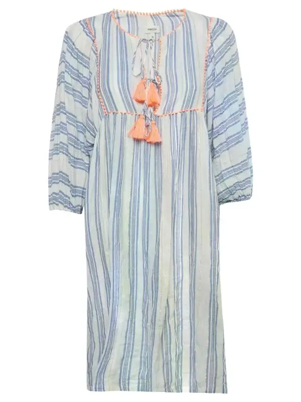 Manoush Striped Dress With Tassel Detail - White
