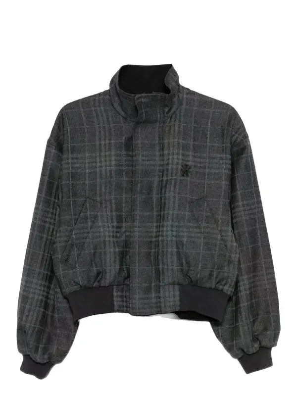 Balenciaga Check Bomber Jacket - Grey