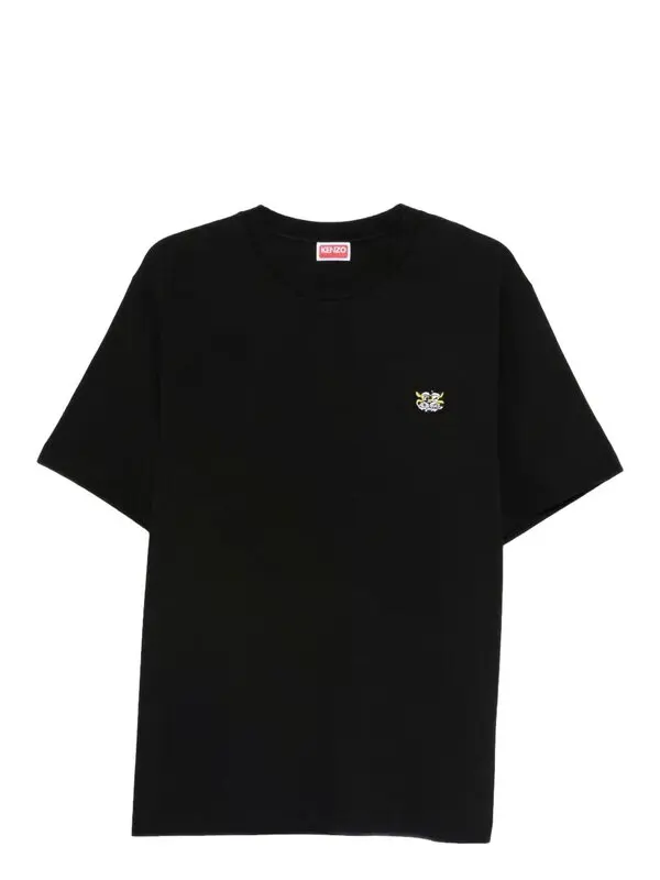 Kenzo Embroidered-patch T-shirt - Black