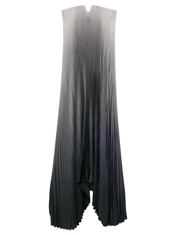 L'IDEE Pleated Ombré Gown - Grey