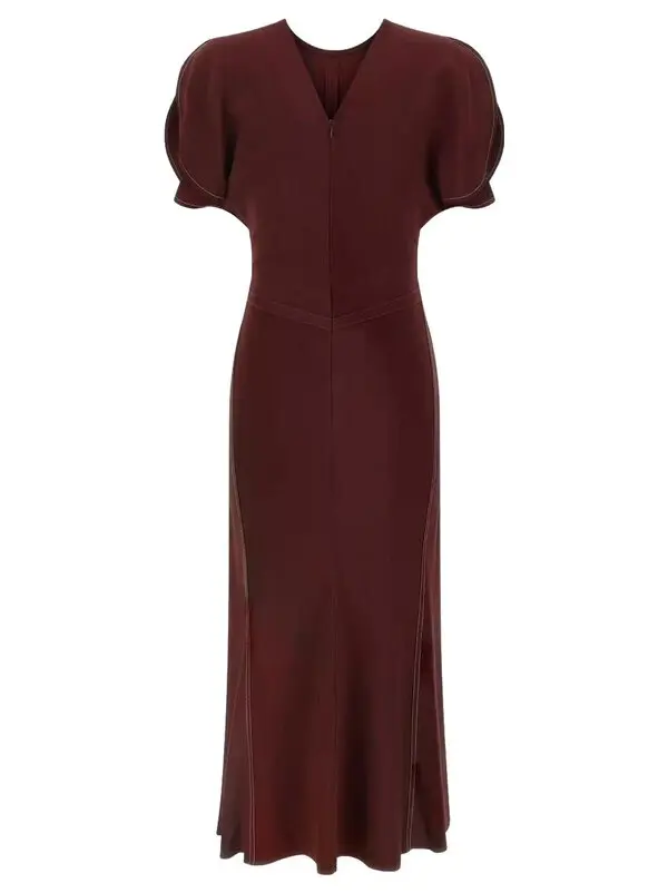 Victoria Beckham Bela Midi Dress - Red
