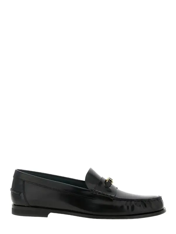 TOD'S Hardware-leather Loafers - Black
