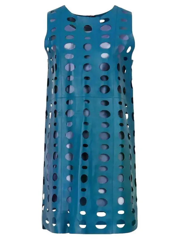 Marni Cut-out Sleeveless Mini Dress - Blue