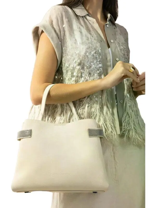 Brunello Cucinelli Embellished-detail Tote Bag - Neutrals