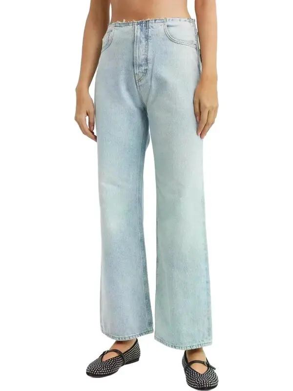 HAIKURE Five-pocket Wide Leg Jeans - Blue
