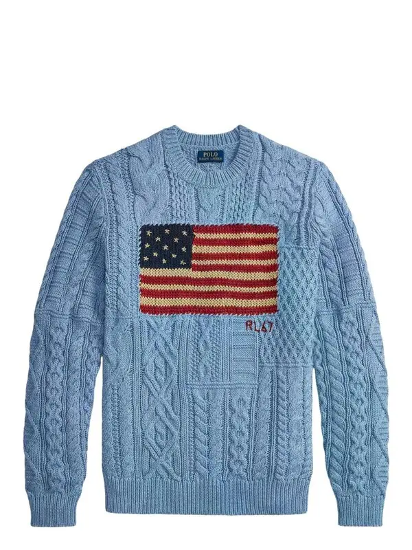 Polo Ralph Lauren Flag-motif Sweater - Blue