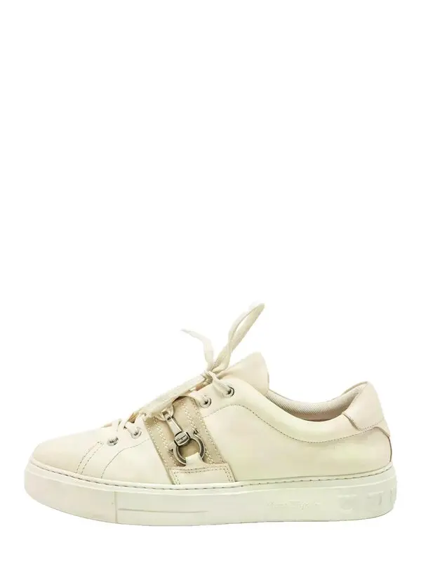 FERRAGAMO Sultan Suede-panel Sneakers - Neutrals