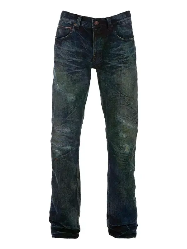 GILDED AGE Crinkled Five-pocket Jeans - Blue