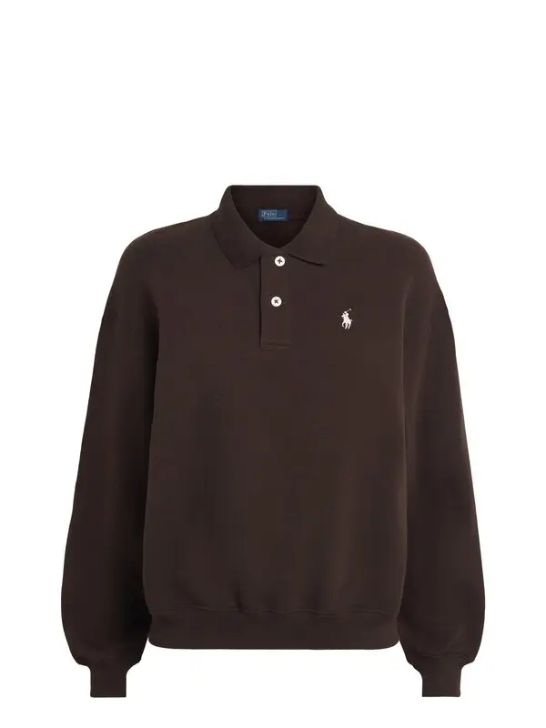 Polo Ralph Lauren Cotton-blend Polo Sweater - Brown