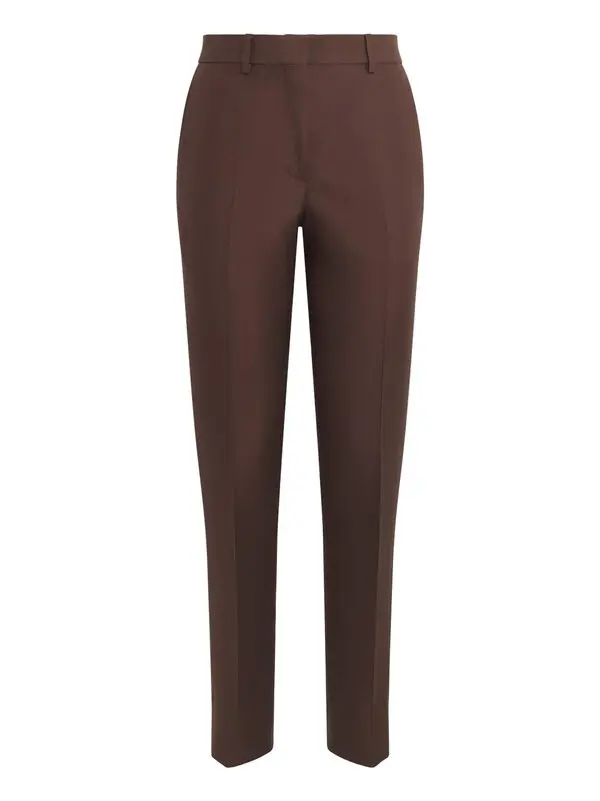 Brioni Silk Slim Trousers - Brown