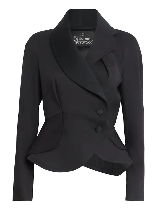 VIVIENNE WESTWOOD Wool Stormy Asymmetric Jacket - Black