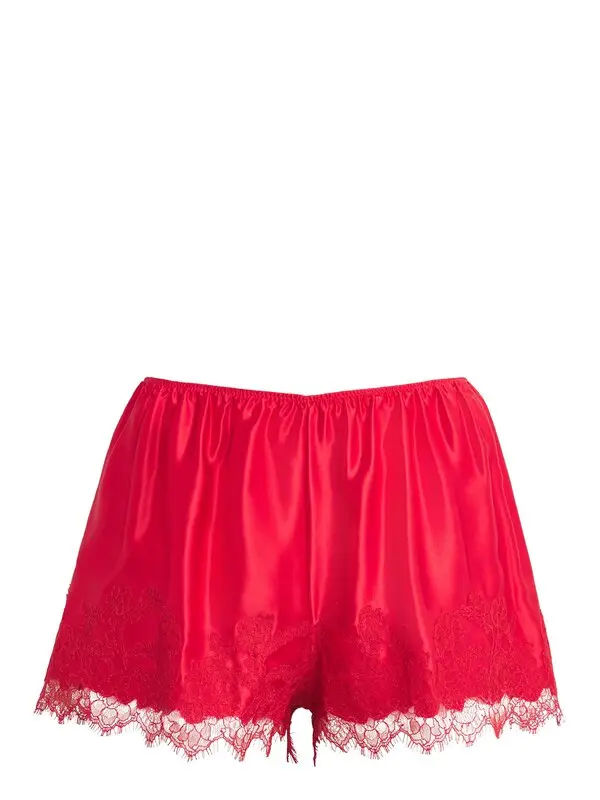 TORLOWEI Silk-lace Shorts - Red