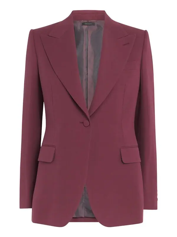 Brioni Silk-wool Flavia Blazer - Burgundy