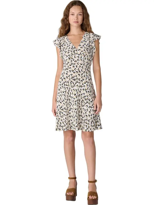 Diane Von Furstenberg Manuela Mini Dress - Lily Of The Valley Ivory