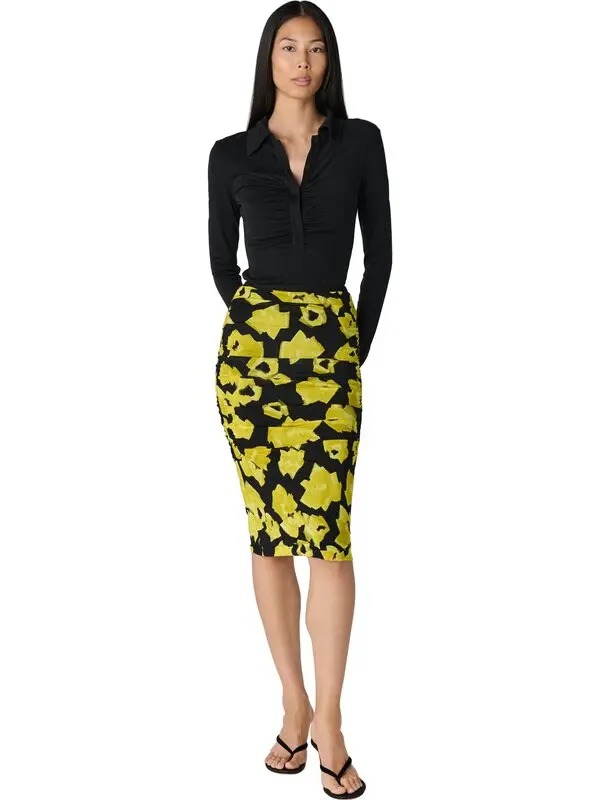 Diane Von Furstenberg Tedy Knee Length Skirt - Laser Rose Absynth
