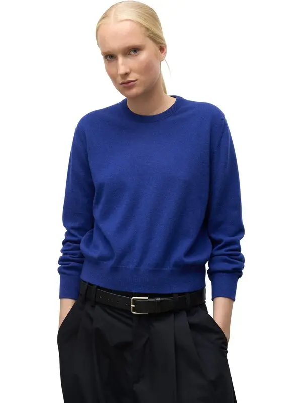 Johnstons Of Elgin Cashmere Crew-neck Jumper - Blue