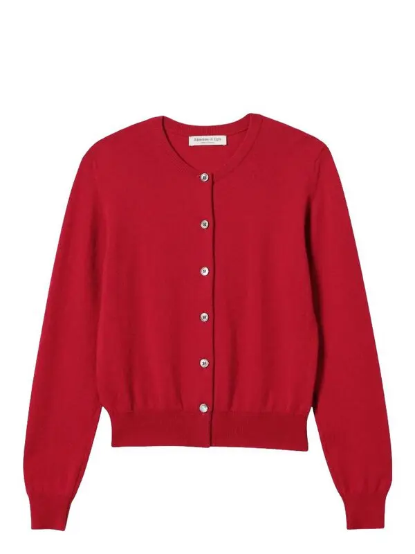 Johnstons Of Elgin Iris Classic Cashmere Cardigan - Red