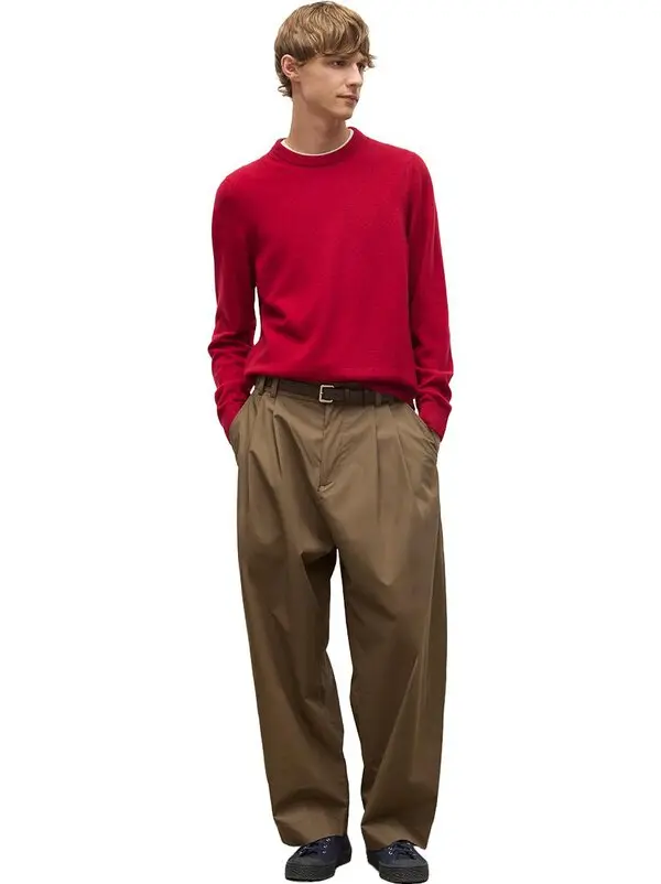 Johnstons Of Elgin Classic Cashmere Crew Jumper - Red