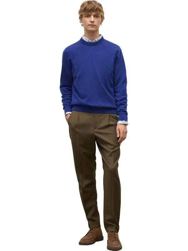 Johnstons Of Elgin Classic Cashmere Crew Jumper - Blue