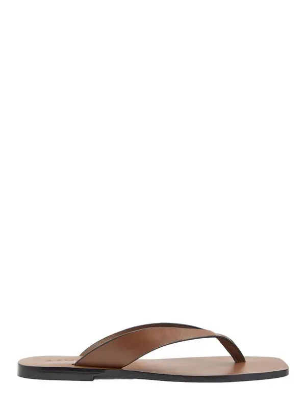 A.emery Kinto Leather Flip Flops - Tan