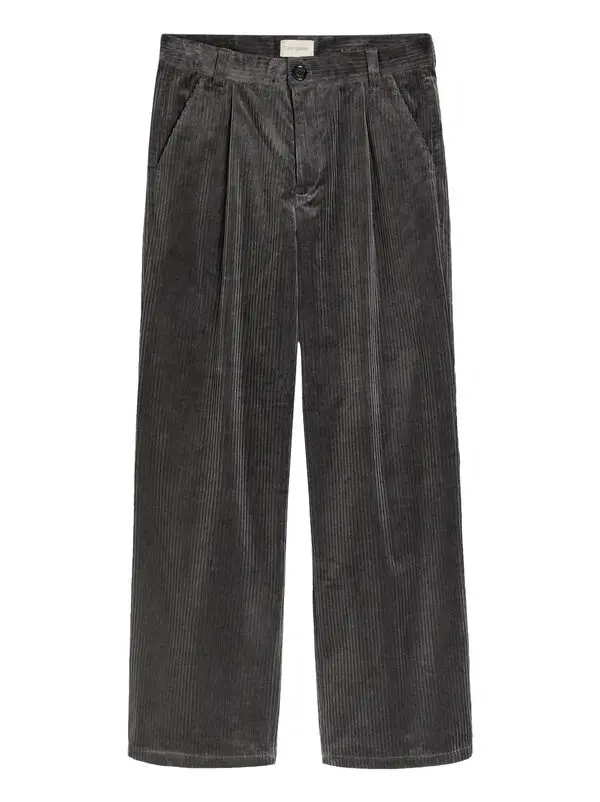 Oliver Spencer Orsman Corduroy Wide-leg Trousers - Dark Grey