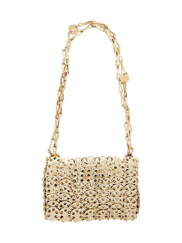 Rabanne 1969 Nano Metal Disc Shoulder Bag - Gold
