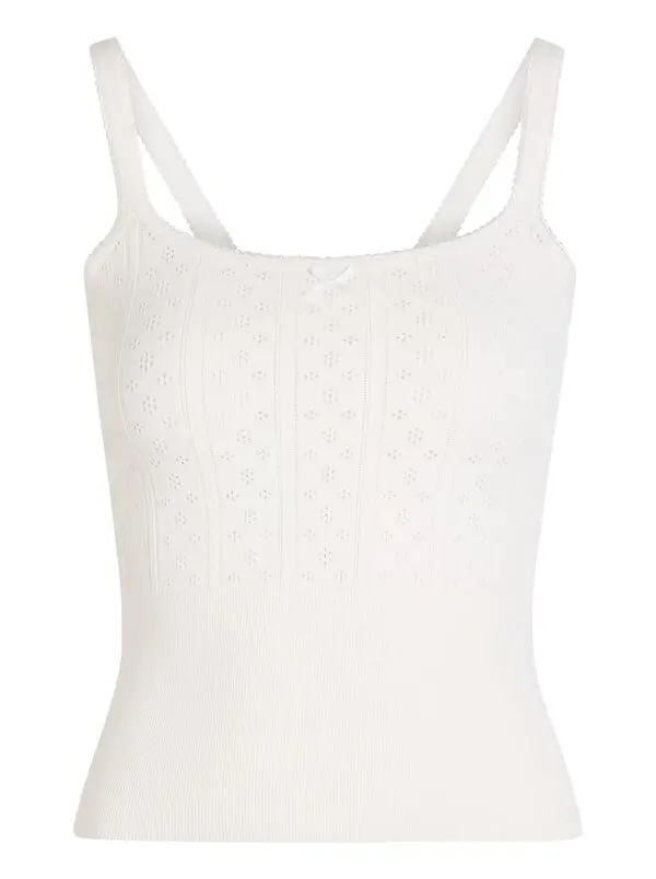 JW Anderson Pointelle-knit Tank - Off White