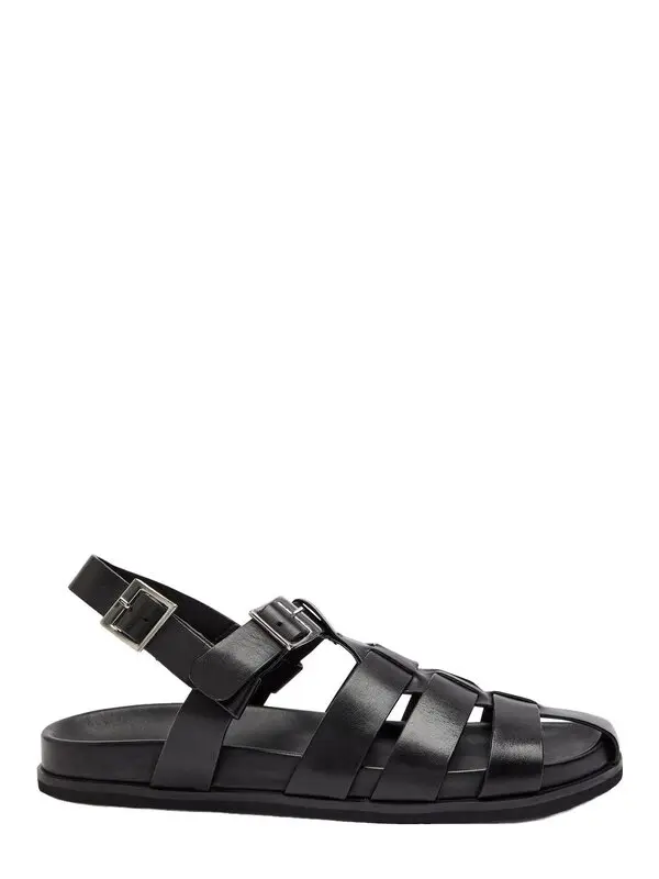 Grenson Quinton Leather Sandals - Black
