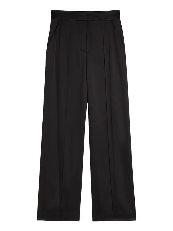 Simkhai Kyra Wide-leg Satin Trousers - Black