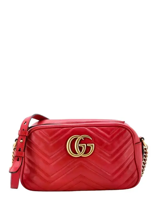 Gucci Gg Marmont Small Shoulder Bag - Red