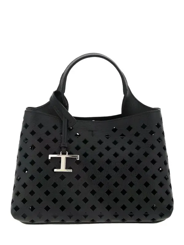 TOD'S Micro Apa Perforated-leather Tote Bag - Black
