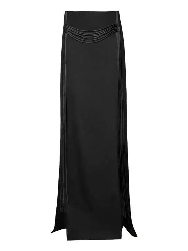 RXQUETTE Arhi Draped Maxi Skirt - Black