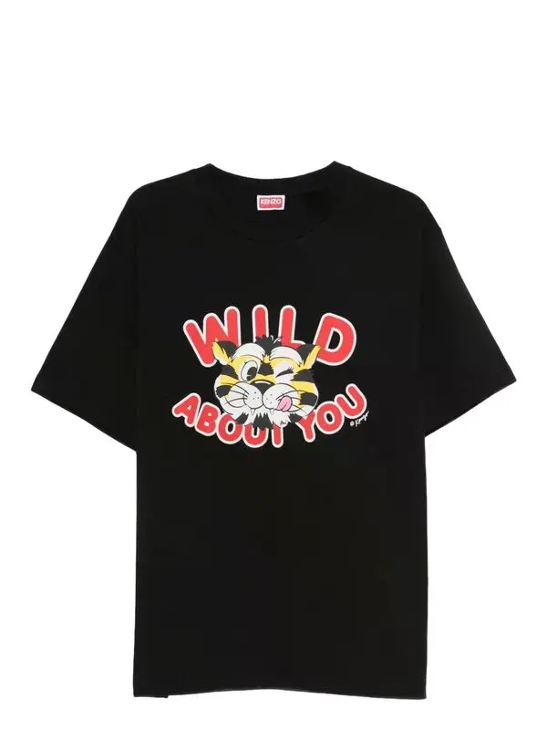 Kenzo Cartoon-print T-shirt - Black