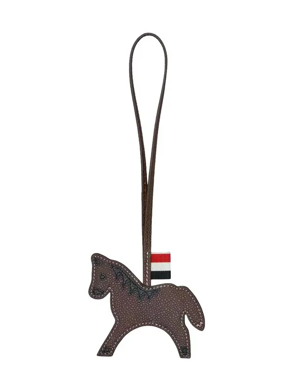 Thom Browne Horse-motif Bag Charm - Brown
