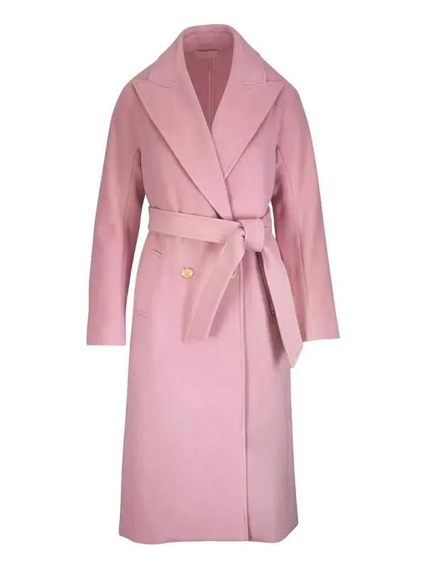 Veronica Beard Della Double-breasted Belted Coat - Pink