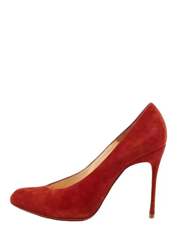 CHRISTIAN LOUBOUTIN Suede Stiletto Pumps - Red