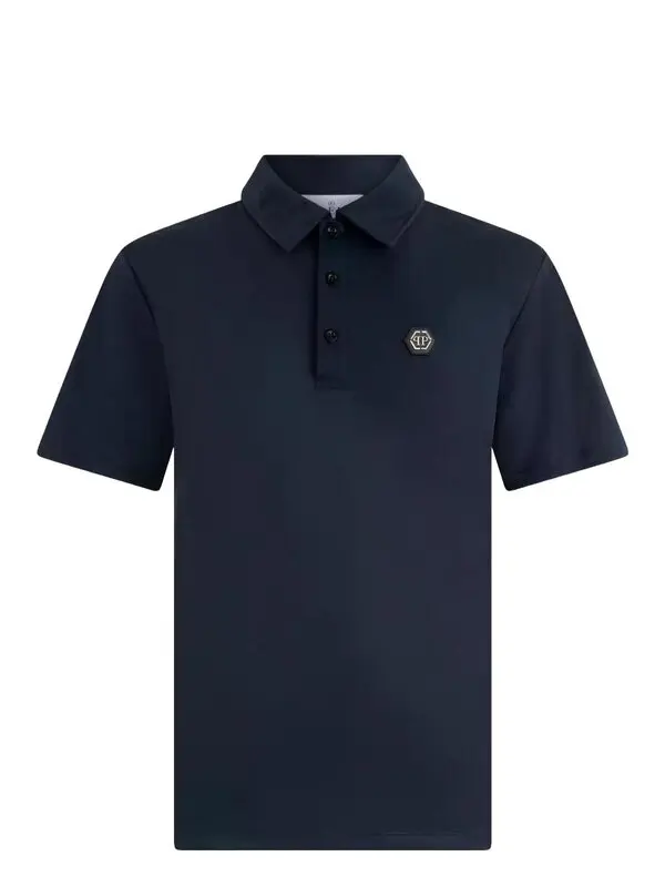 Philipp Plein Hexagon-logo Polo Shirt - Blue