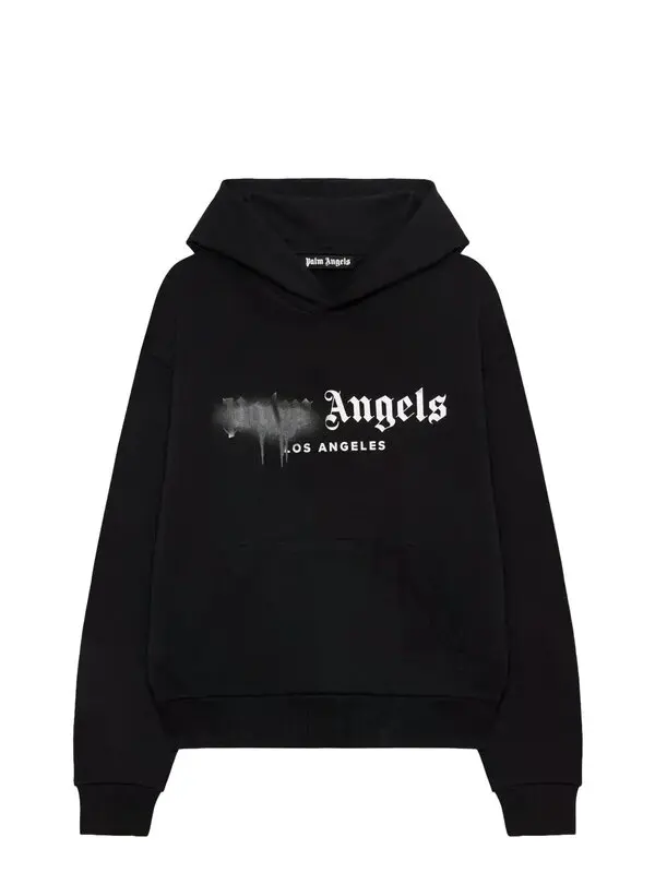 Palm Angels Logo Hoodie - Black