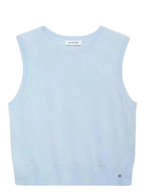 ANINE BING Moni Sleeveless Tank - Blue