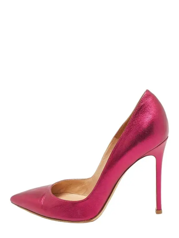 GIANVITO ROSSI Plexi Leather Pumps - Pink