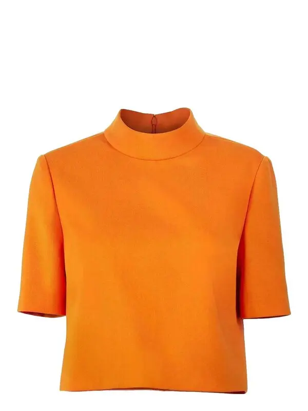 Carolina Herrera T-shirt With Mock Neck - Orange