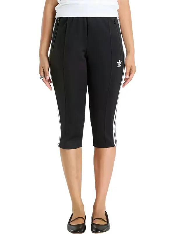 Adidas Side-stripe Capri Track Pants - Black
