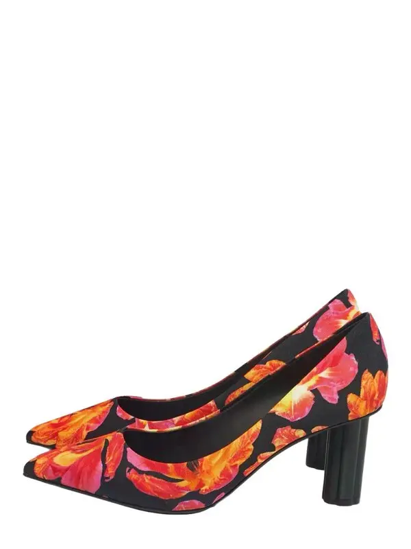 FERRAGAMO Badia Floral-print Pumps - Black