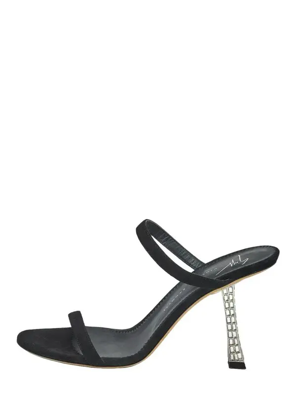 GIUSEPPE ZANOTTI Farrah Embellished-heel Sandals - Black