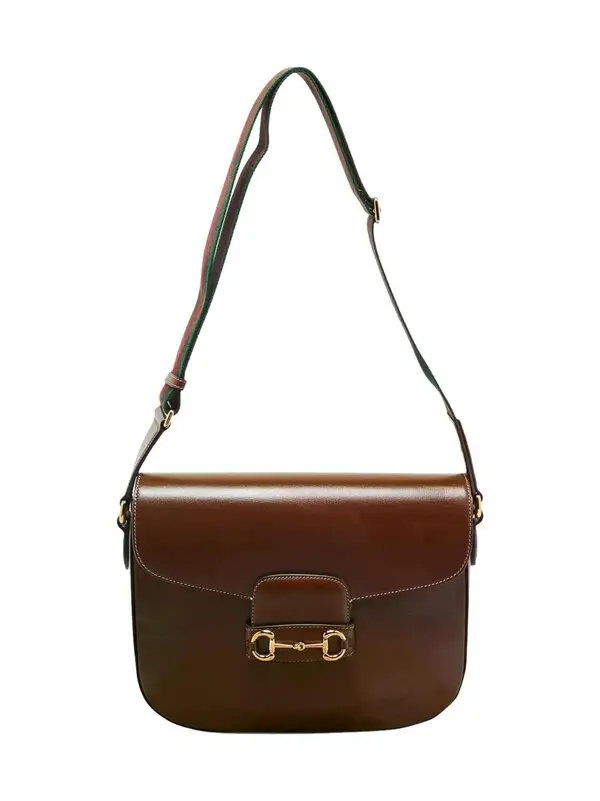 Gucci 1995 Horsebit Leather Shoulder Bag - Brown