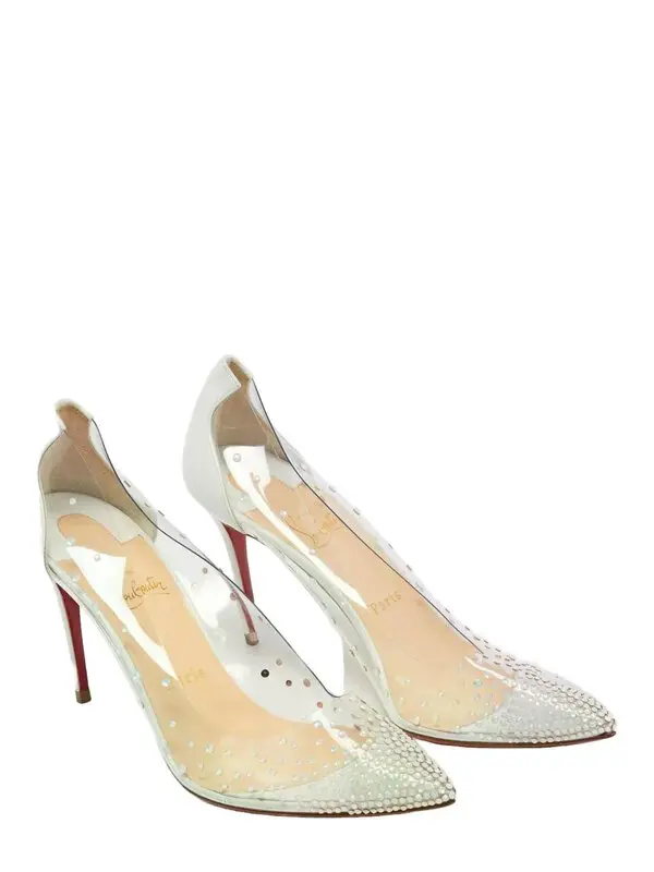 CHRISTIAN LOUBOUTIN Strass Embellished Pumps - White